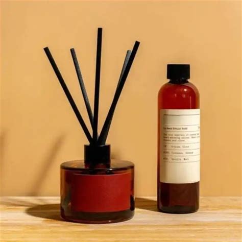 Luxury Custom Empty Bottle Reed Diffuser With 100 Ml Fiber Rattan Sticks And Packaging Boxes