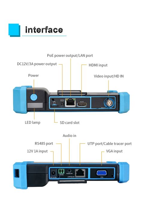 Ip Camera Tester Ipc 5200c Plus 5 Inch Ips Touch Screen H 265 4k 8mp Pomiacam