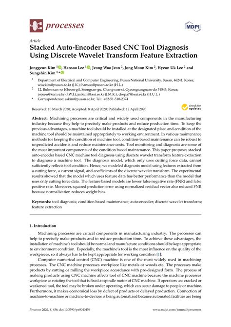 Pdf Stacked Auto Encoder Based Cnc Tool Diagnosis Using Discrete