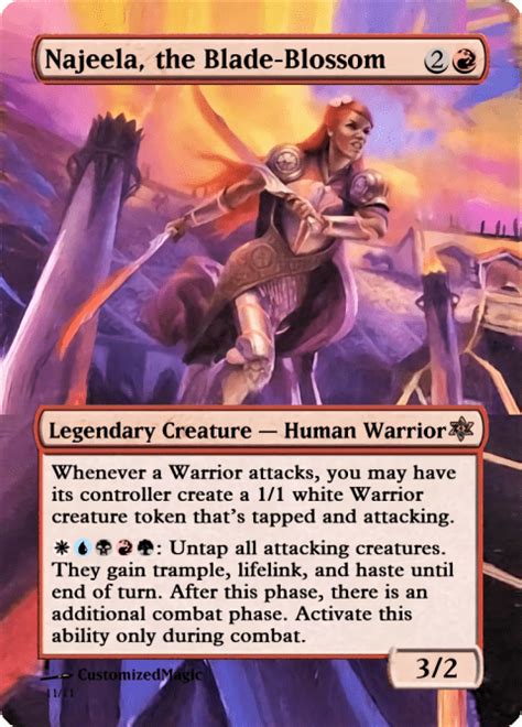 Najeela The Blade Blossom Magic The Gathering Proxy Cards