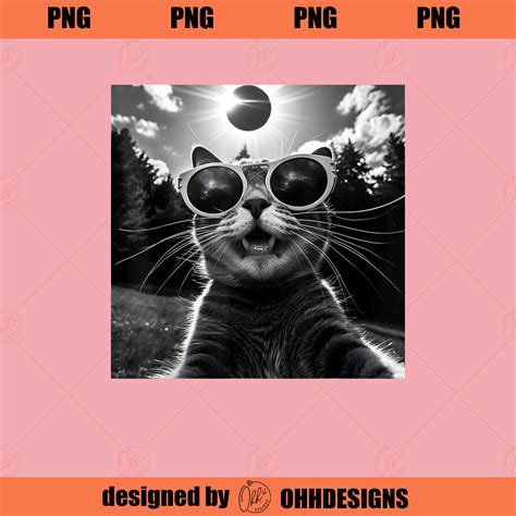 2024 Solar Eclipse Funny Cat Wearing Solar Eclipse Glasses P Inspire