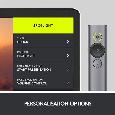 Logitech Spotlight Presentation Remote Universal Wireless Presentation Clicker With Laser