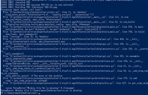 Python Pyinstaller Valueerror Module File Is Missing Stack