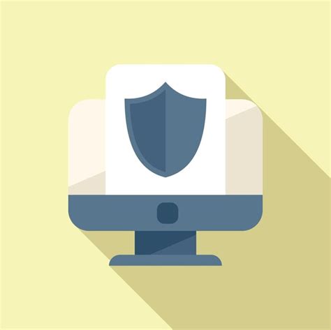 Premium Vector Computer Privacy Icon Flat Vector Data Protect Secure