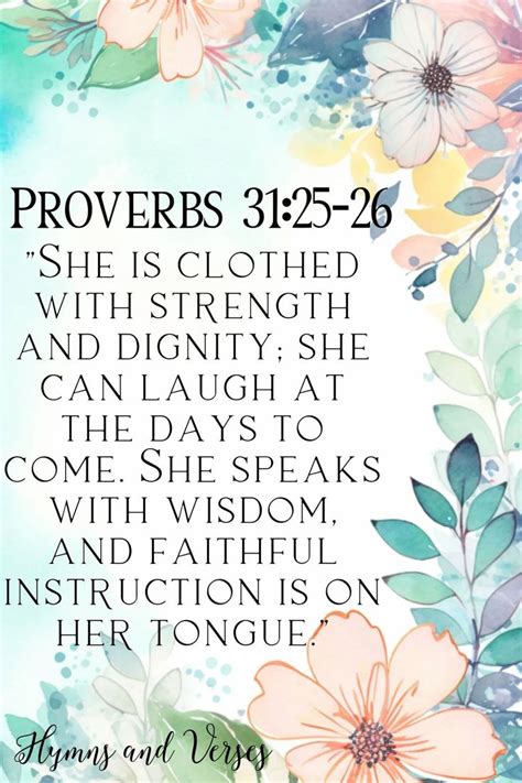 Proverbs 31 25 26 Bible Verse For Mothers Birthday