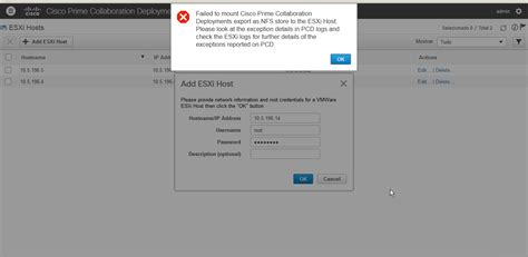 Error To Do Upgrade With Prime Collaboration Deployment Cisco Community