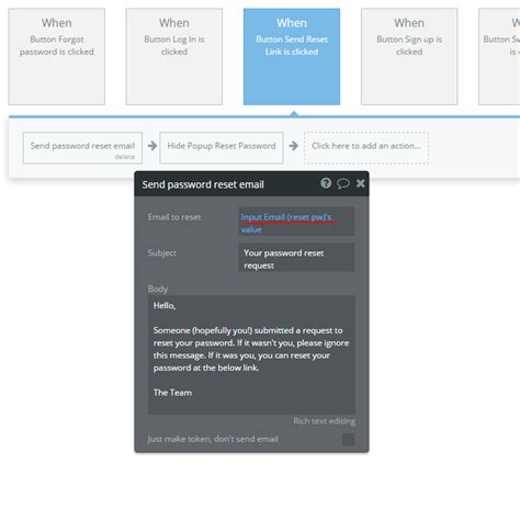 Reset Password Workflow Need Help Bubble Forum