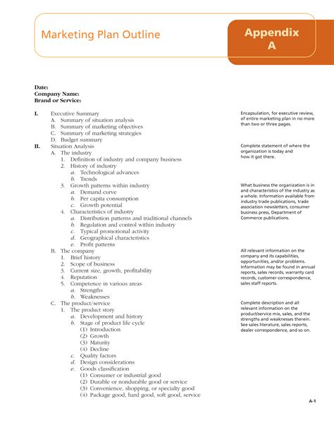 免费 Strategic Marketing Plan Outline 样本文件在