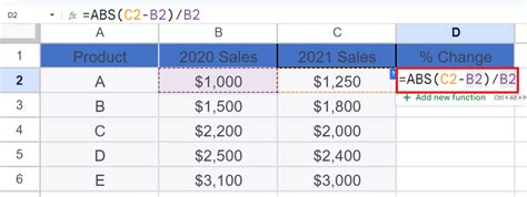 How To Calculate Percentage Change In Google Sheets Spreadcheaters