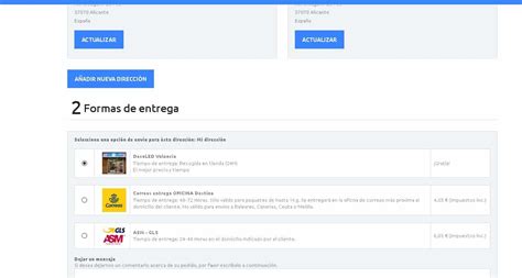 Error En Carrito De Compra No Deja Escoger Transportista Errores O
