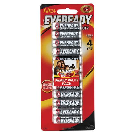Eveready Super Heavy Duty Batteries Aa 24 Pack Warehouse Stationery Nz