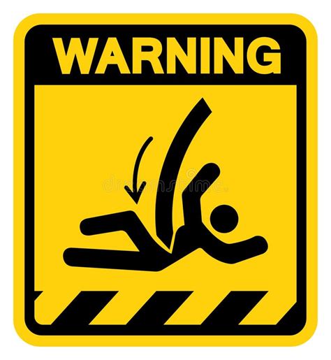 Cutting Of Body Curved Blade Warning Sign Vector Illustration Isolate On White Background