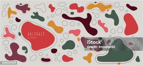 둥근 라인 장식 템플릿 무료 스타일의 패턴 아트 워크의 추상적인 유기 모양 디자인 갭 디자인 다채로운 배경 공간 일러스트 벡터 0명에 대한 스톡 벡터 아트 및 기타 이미지