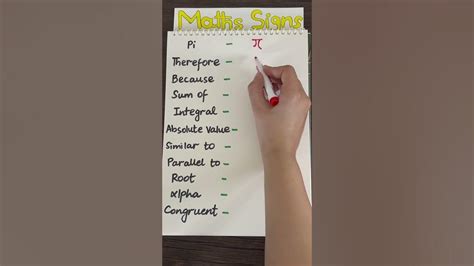 Maths Signs Explanation Mathshorts Maths Mathtricks Mindmaths