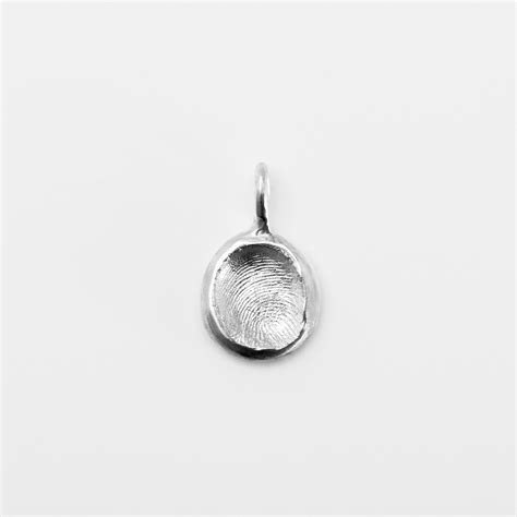 Tiny Fingerprint Necklace Silver Or 9ct Gold Holli Hana Jewellery
