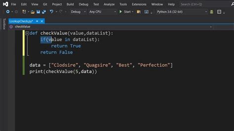 Check If A Value Exists In A List Using Python Simple Lookup Check Validation Youtube