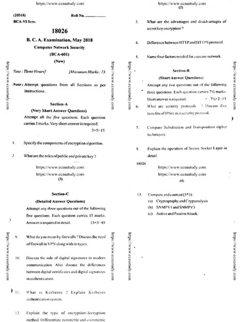 bca 6 sem computer network security 18026 may 2018 pdf