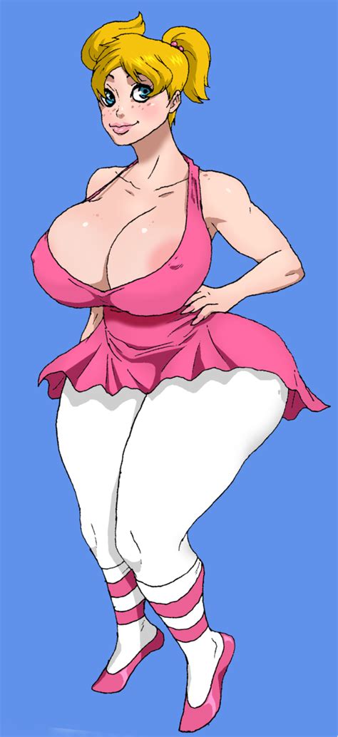 Rule 34 Areola Slip Blonde Hair Blue Background Blue Eyes Breasts