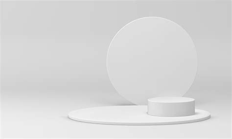 흰색 3d 연단 실린더 건설 레벨 무대 벽 쇼룸 장식 최소 디자인 벡터 0명에 대한 스톡 벡터 아트 및 기타 이미지 0명 3차원 형태 Fashion Show Istock