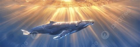 바다에서 수영하는 혹등고래 곱사등 고래 수영 배경 일러스트 및 사진 무료 다운로드 Pngtree