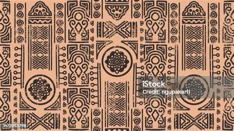 원활한 부족 패턴입니다 민족 수제 벡터 라인입니다 가로 줄무늬 아즈텍 마야 질감 단색 색상은 직물에 적합합니다 벡터 일러스트레이션은 패션 텍스타일 프린트를 위해