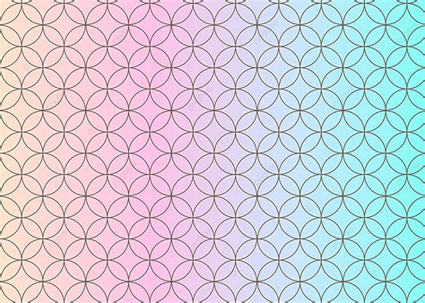 Interlocking Circles Pattern In Pink And Blue Gradient Vector