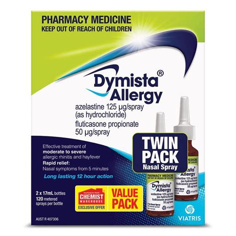 Buy Dymista Allergy Nasal Spray 240 Dose Exclusive Size Online At