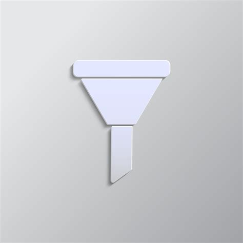 Database Server Funnel Paper Style Icon Grey Color Vector