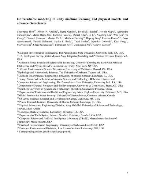 Pdf Differentiable Modeling To Unify Machine Learning And Physical