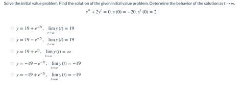 solved solve the initial value problem find the solution of
