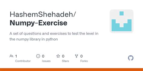 Github Hashemshehadeh Numpy Exercise A Set Of Questions And Exercises To Test The Level In
