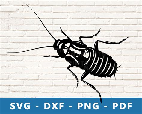 Cockroach Svg Cockroach Insect Png Pest Clipart Cockroach Icon Bug Cricut Cut File Etsy