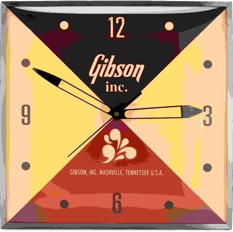 Gibson Accessories Vintage Lighted Wall Clock Gibson Inc Sweetwater