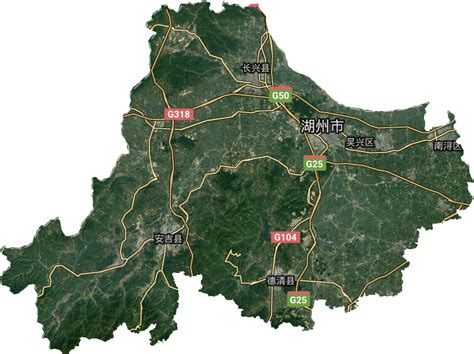 湖州市高清地形地图