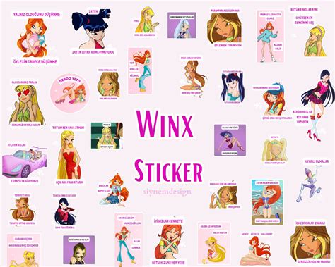 Winx Club Sticker Winx Çıkartma Winx Club Meme Printable Sticker