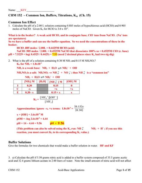 P H Calculations Pdf