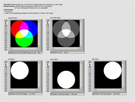 How To Extract Color Planes And Grayscale Images Using Labview And Vdm