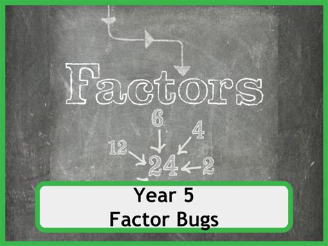 Factor Bugs For Year 5 Classes No Prep Required Teaching Resources