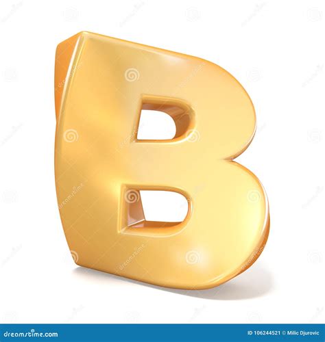 Orange Twisted Font Uppercase Letter B 3D Stock Illustration