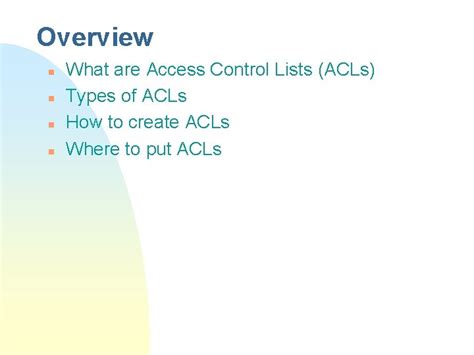 Ch 6 Access Control Lists Laboratorium Telematika Itb