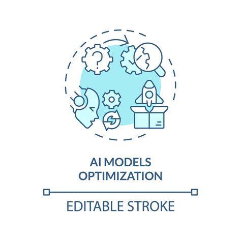 2d Editable Blue Ai Models Optimization Icon Simple Isolated Vector Ai Engineer Thin Line