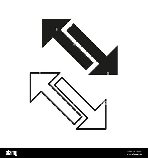 Arrow Icon Directional Vector Symbol Two Arrow Shapes Modern