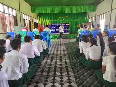 ကေ့ာကရိတ်မြို့အ ထ က နဘူး ကျောင်း၌ လူငယ်ရေးရာအသိပညာပေးဟောပြောခြင်းနှင့် အားကစားပစ္စည်းများ ပေးအပ