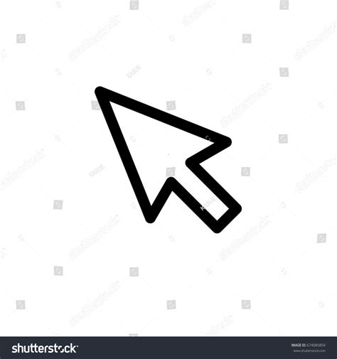 Line Cursor Icon Trendy Flat Style Stock Vector Royalty Free