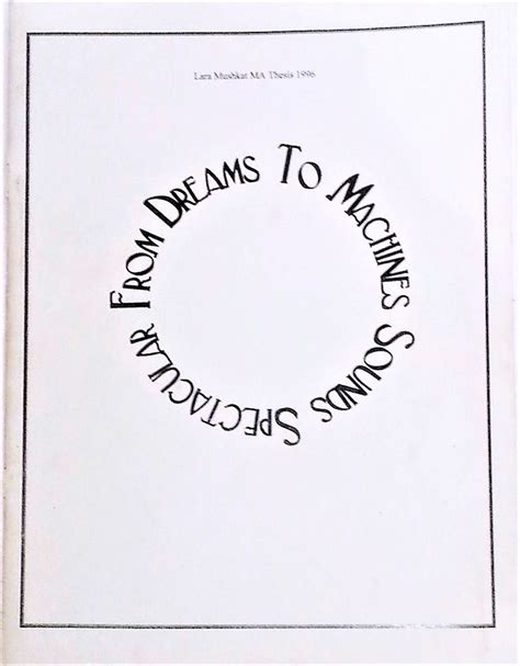 Master Of Arts Thesis By Lara Mushkat Researched And Written In 1996