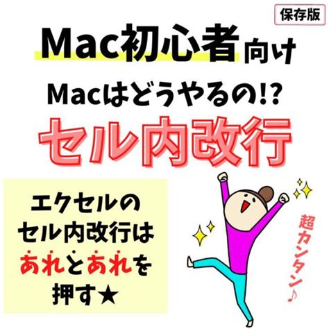 Macマックのエクセルでセル内改行する方法を初心者向けに解説