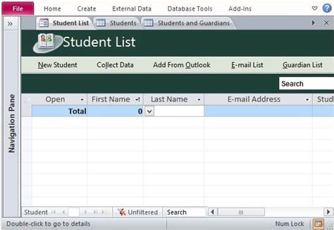 Desktop Student Database Template For Access