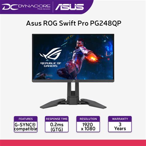 Asus Rog Swift Pro Pg248qp Nvidia® G Sync® Esports Gaming Monitor 24 1 Inch Fhd 540 Hz Oc