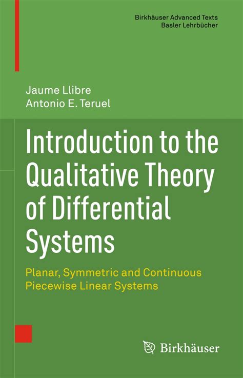 Introduction To The Qualitative Theory Of Differential Systems Planar