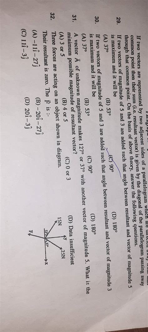If Two Vectors Are Represented By Two Adjacent Sides Of A Parallelogram W